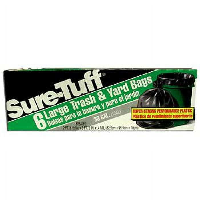 Sure-Tuff, Large Trash Bags 33Gal (Green), Count 1 - Garbage Bags ...