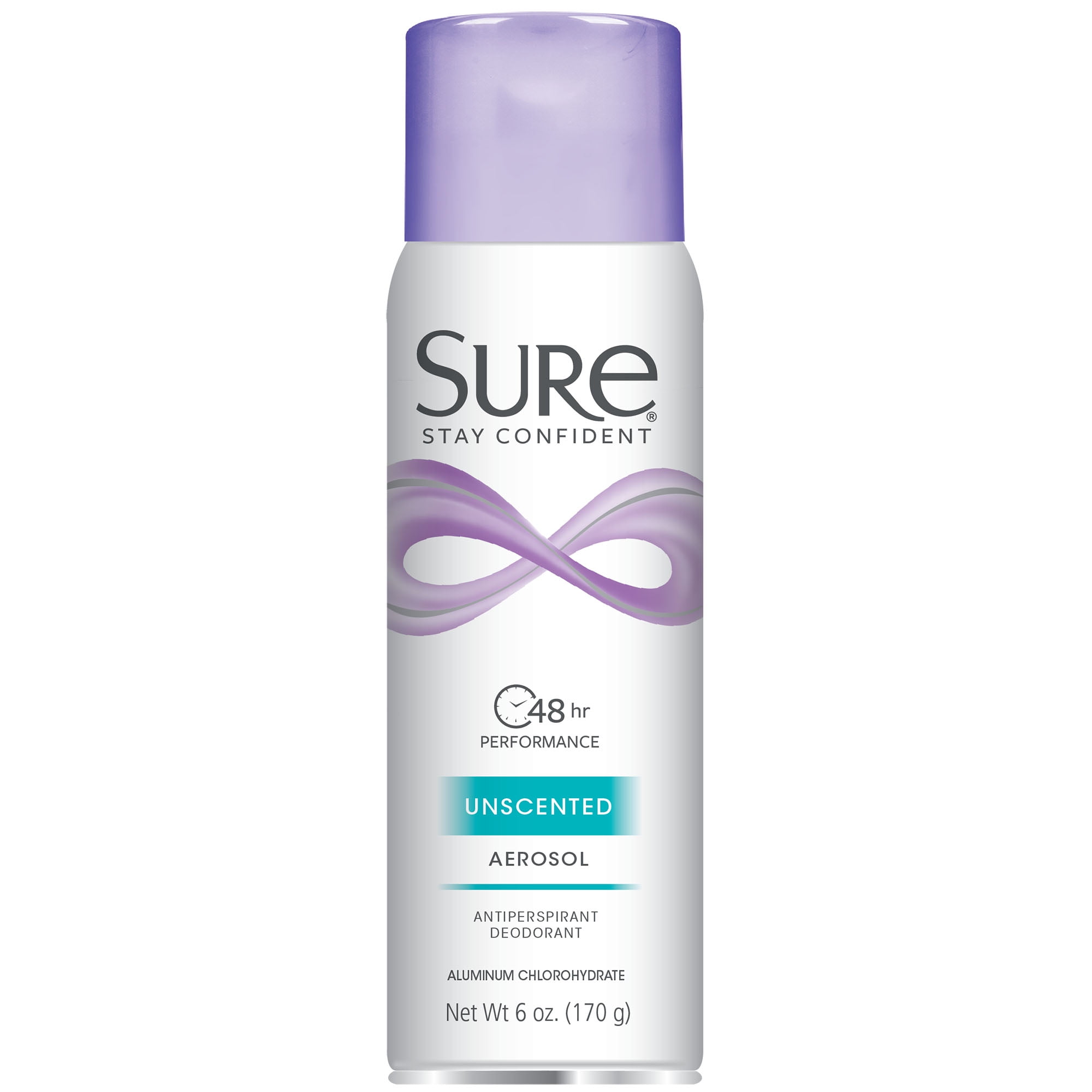 Sure Invisible Aerosol Anti-Perspirant Deodorant Spray, Unscented for ...