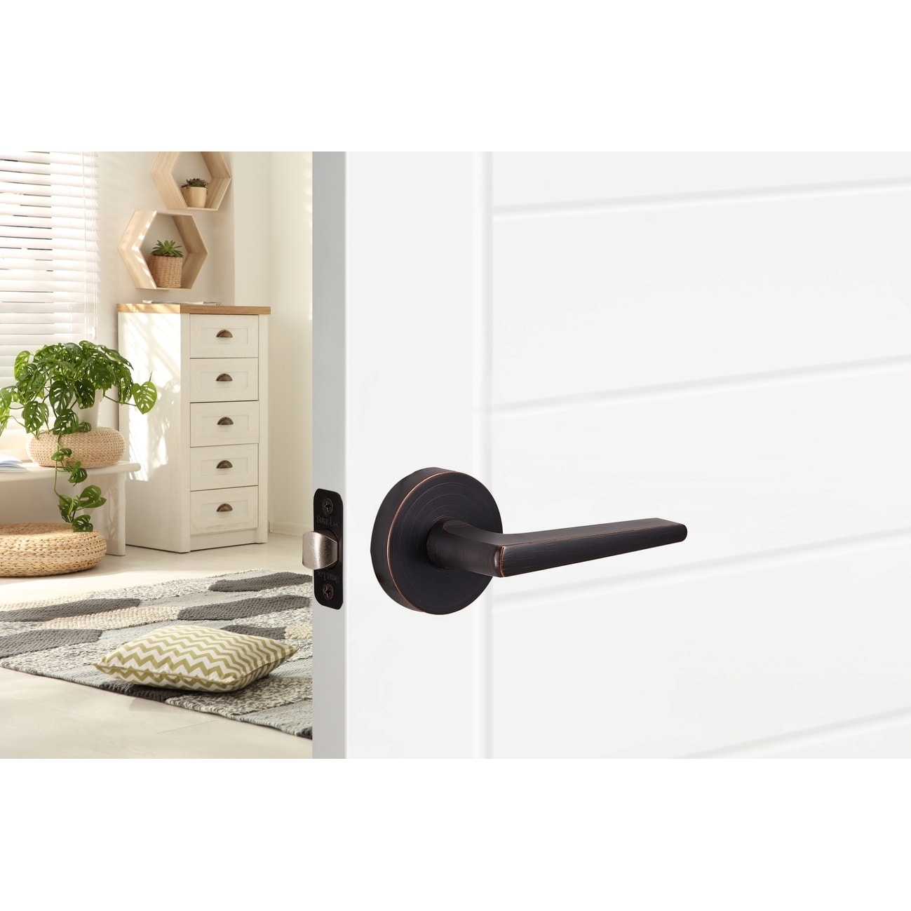Sure-loc Basel-Round Lever Entry with Deadbolt (Keyed, 2 cylinders ...