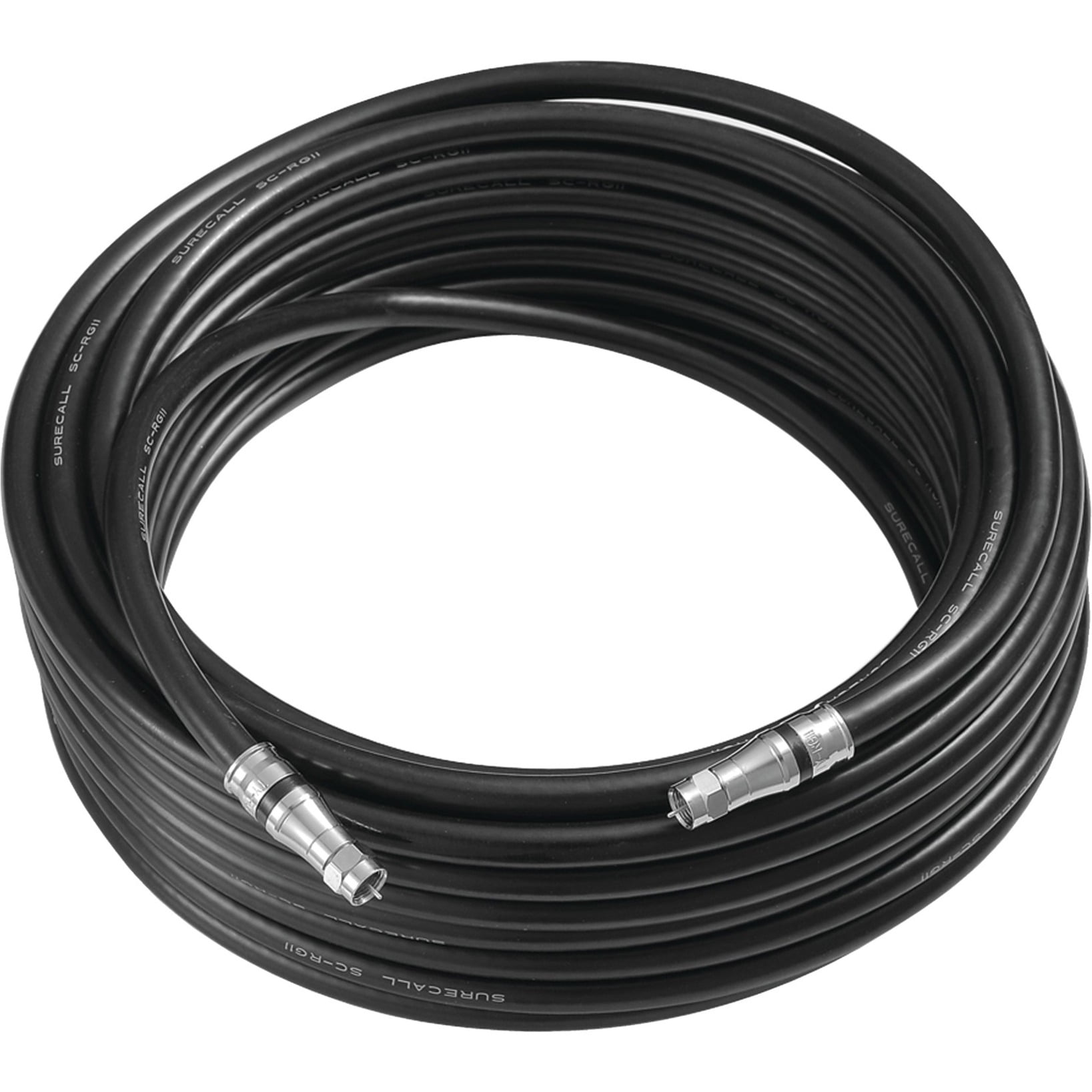 SureCall 100ft Long RG11 Coaxial Cable with Male Connectors, Low-Loss ...
