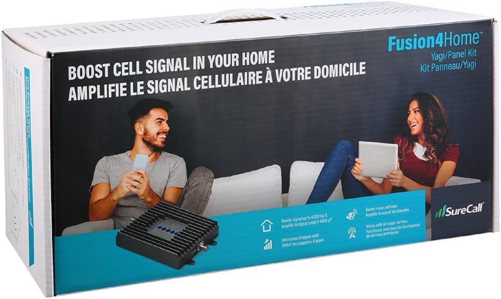 Cell Phone Signal Booster For Home SureCall Fusion4Home Cell Phone ...