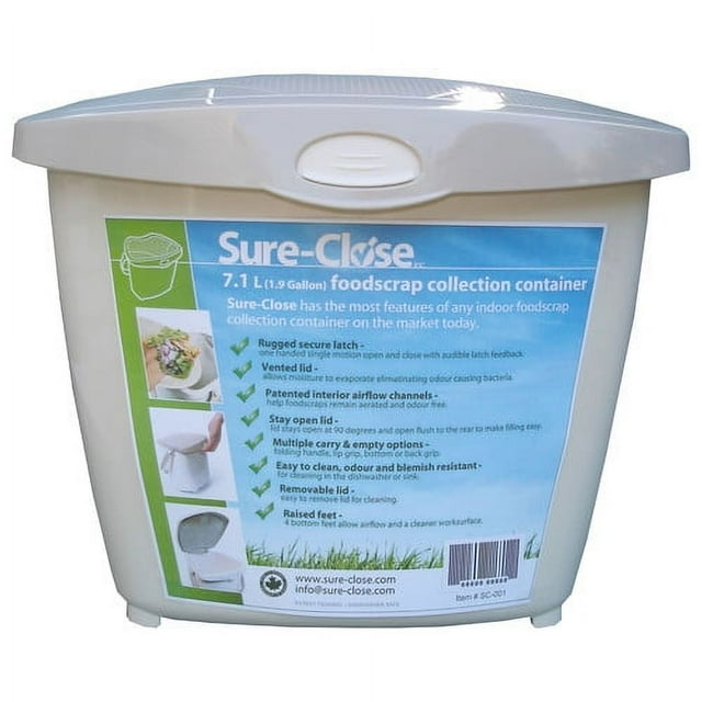 SureClose Kitchen Waste Food Scrap Pail - Walmart.com