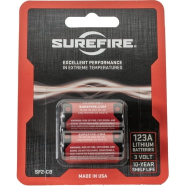 Surefire Flashlight Kit with 123A Rechargeable Batteries and Charger ...