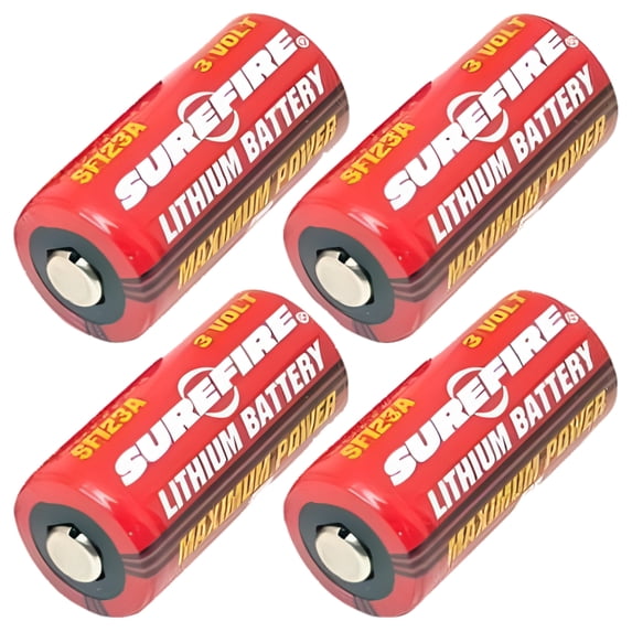 SureFire SF123A Lithium Battery 4-pack for Flashlights, 3-Volt High ...
