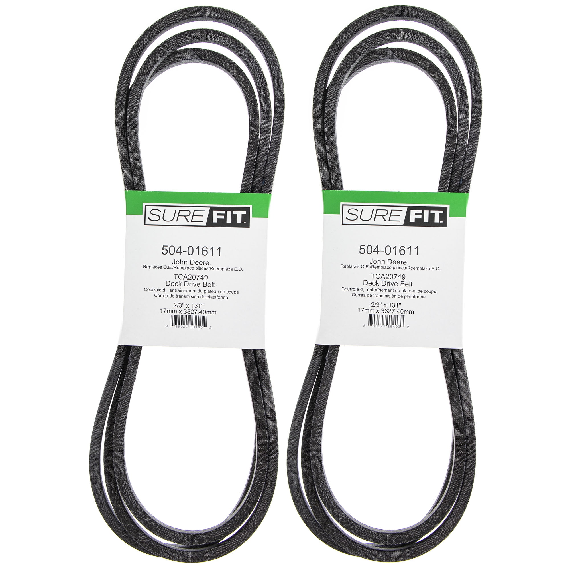 SureFit 52" Deck Drive Belt TCA20749 John Deere WH52A WHP52A Walk ...