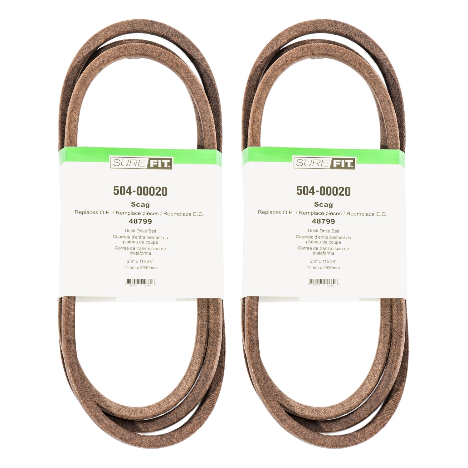 SureFit Deck Drive Belt 48799 Scag 48" SMZ-48 SSZ-16BV SZ-18BV SSZ-20CV ...