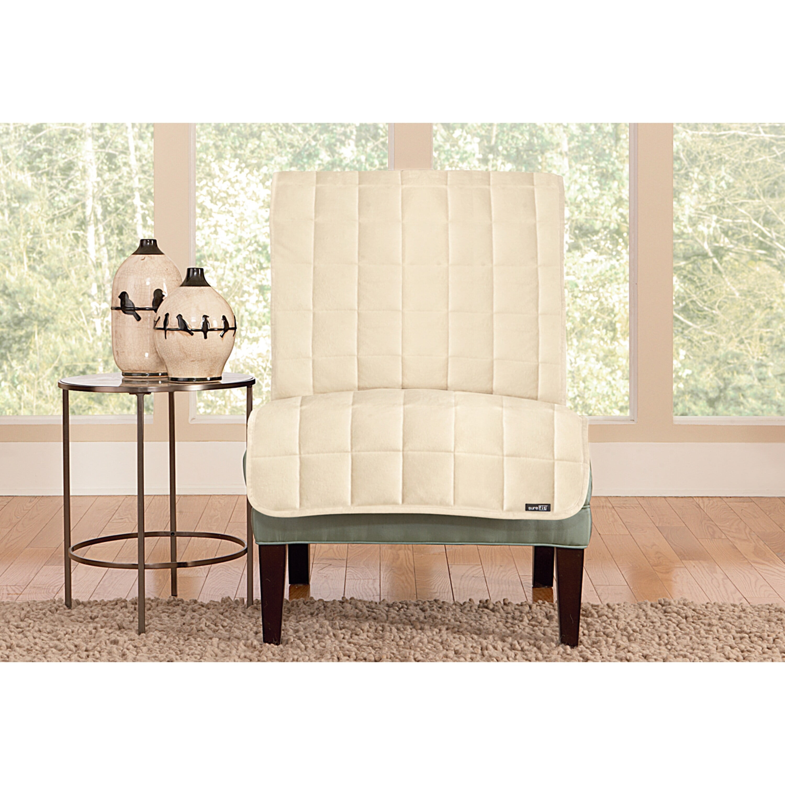 SureFit Deluxe Pet Armless Chair Furniture Cover Ivory - Walmart.com
