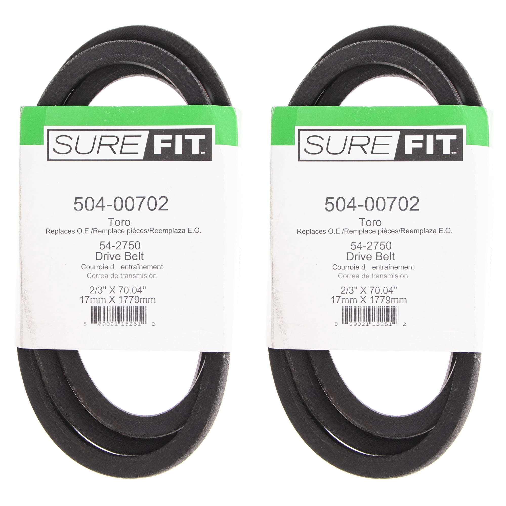 SureFit Drive Belt Toro 54-2750 36" 44" Decks Mid-Size ProLine Gear ...