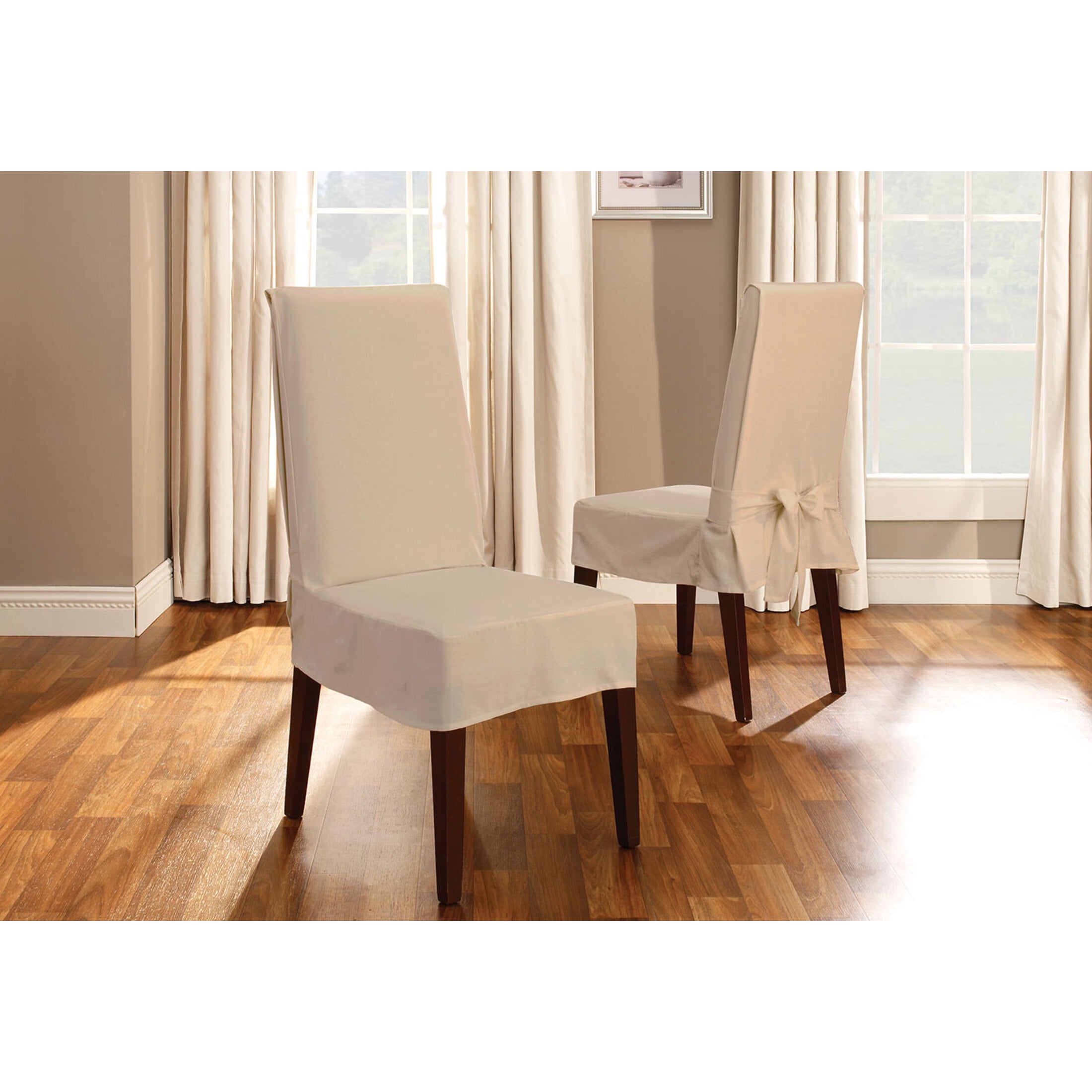 SureFit Duck Short Dining Chair Slipcover Tan - Walmart.com
