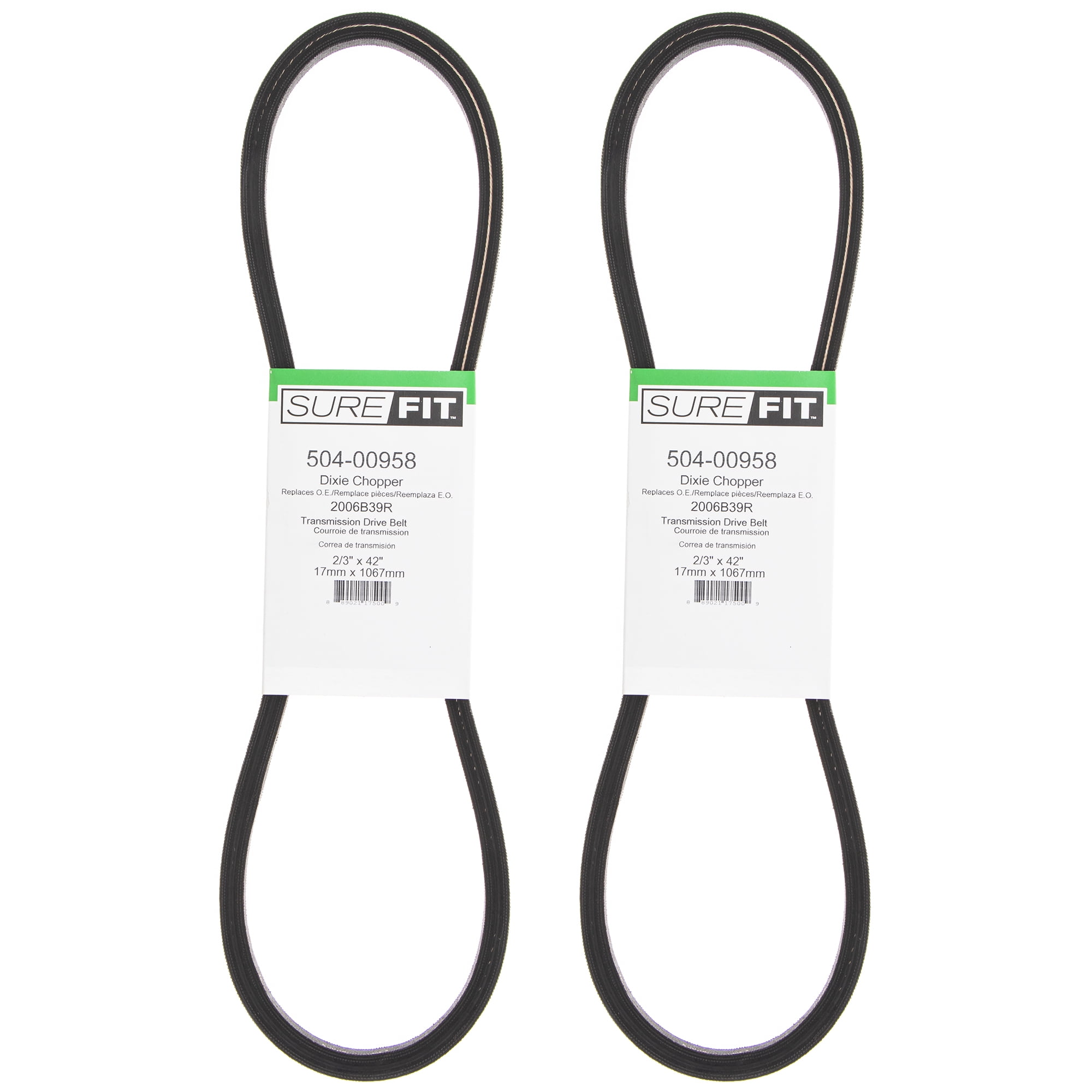 SureFit Engine To Transmission Drive Belt Dixie Chopper 2006B39R V ...