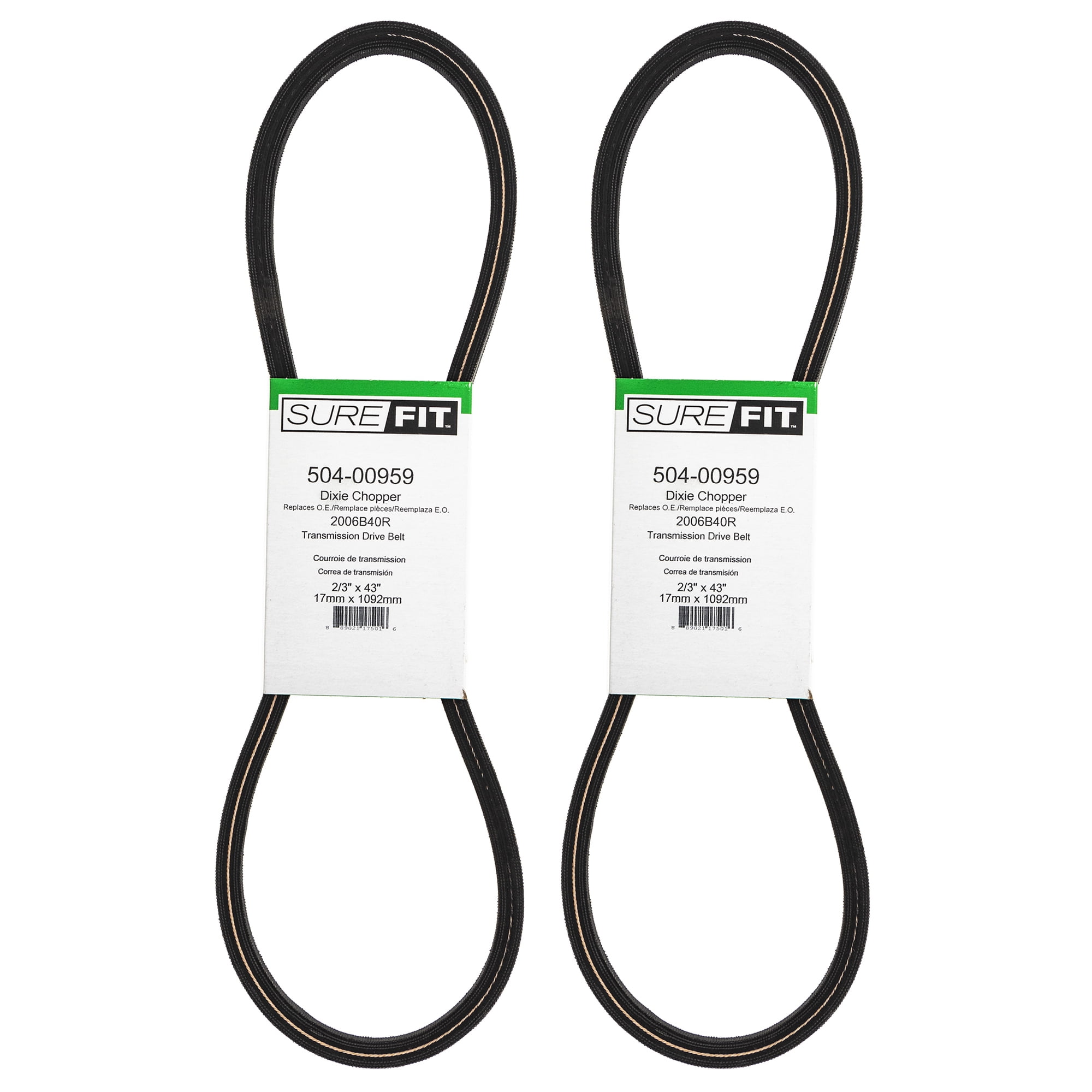 SureFit Engine Transmission Drive Belt Dixie Chopper 2006B40R XWD3500 ...
