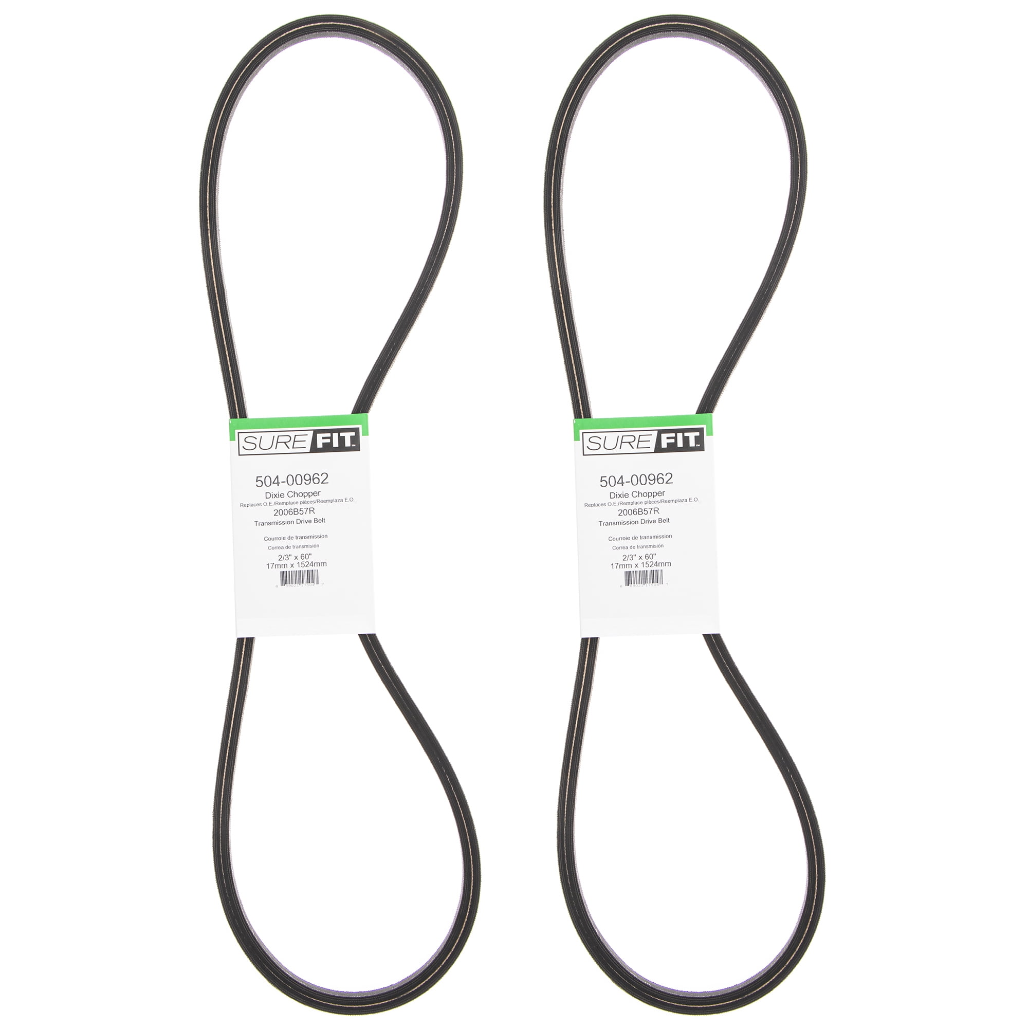 SureFit Engine Transmission Drive Belt Dixie Chopper 2006B57R Silver ...