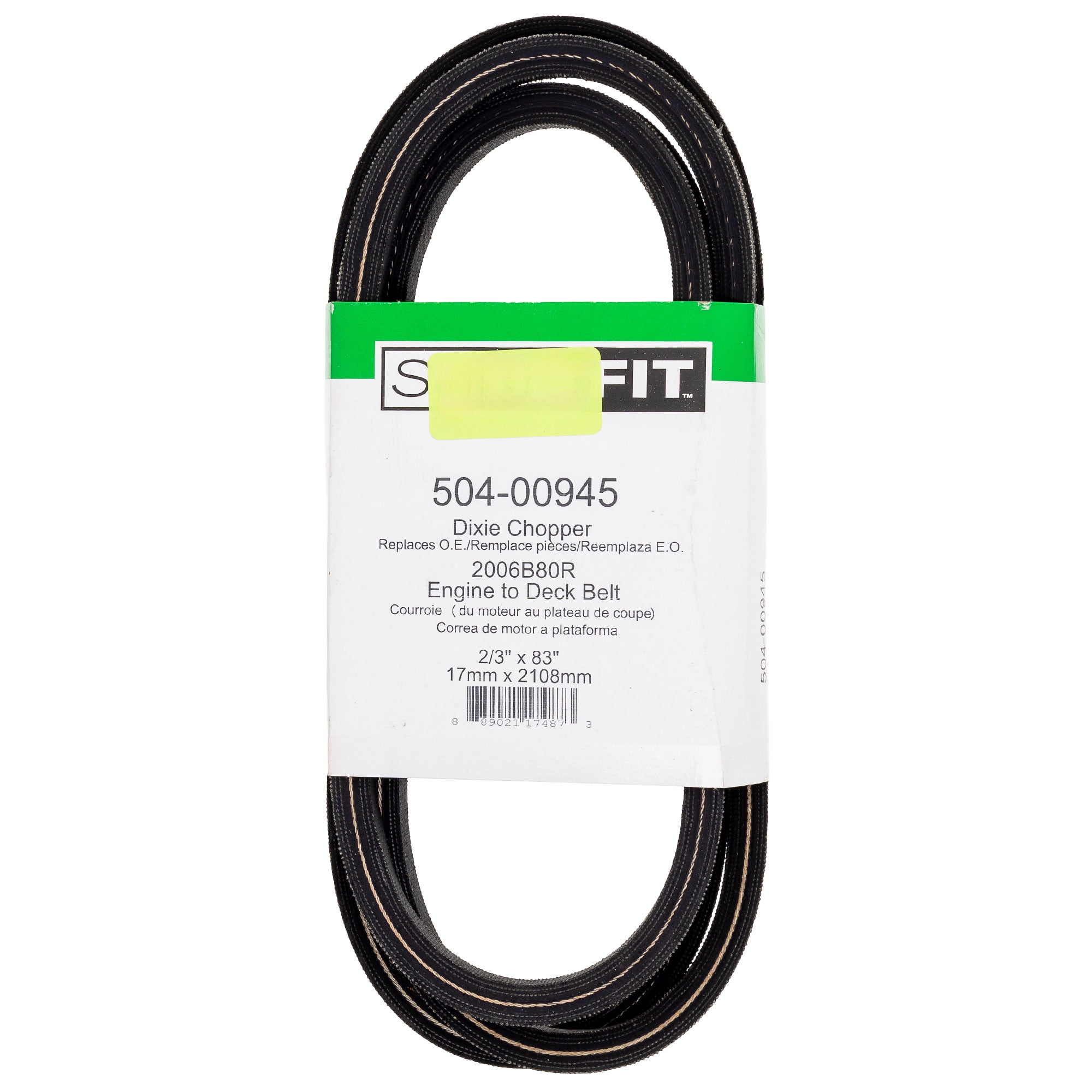 SureFit Engine to Deck Drive Belt 2006B80R Dixie Chopper 34" Deck ...