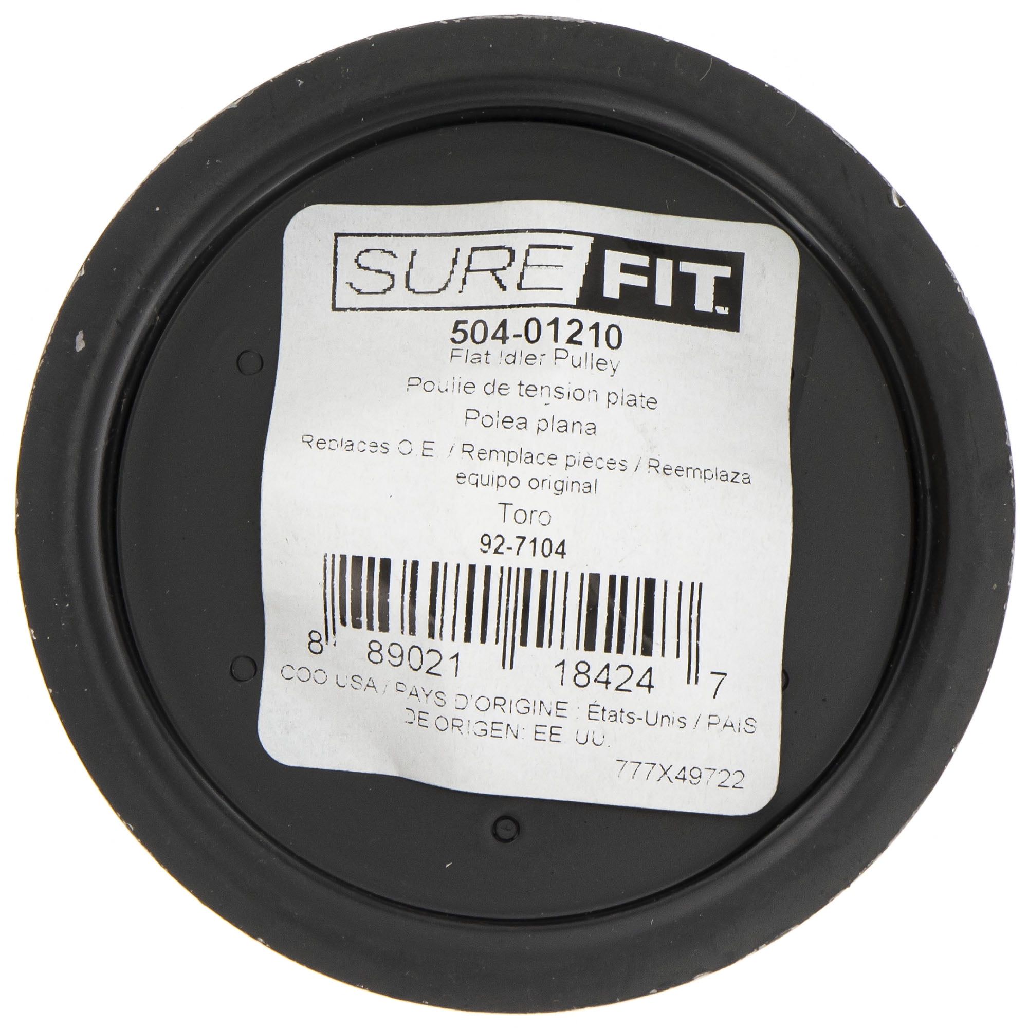 SureFit Flat Idler Pulley Toro 92-7104 Power Max 6000 826 725 828 1028 ...