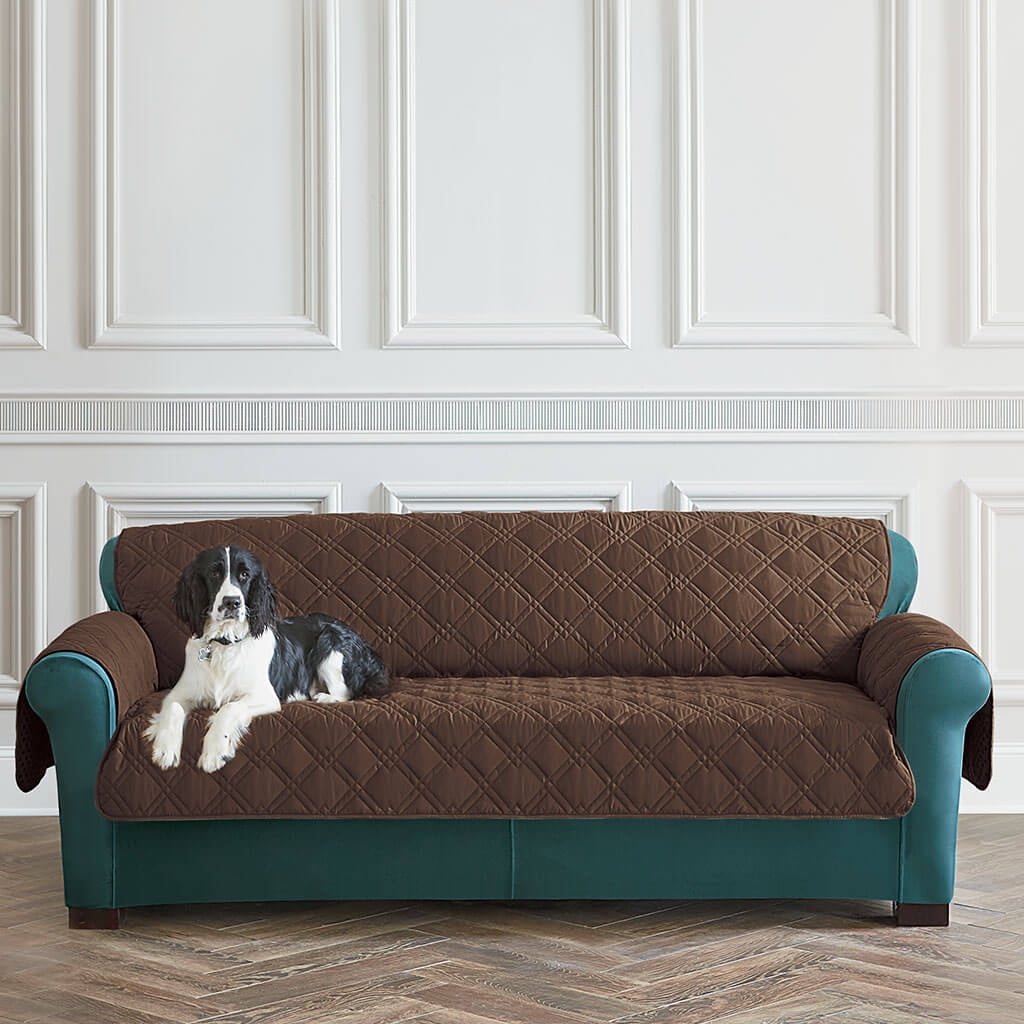 SureFit Pet Protector Sofa Furniture Cover in Chocolate - Walmart.com