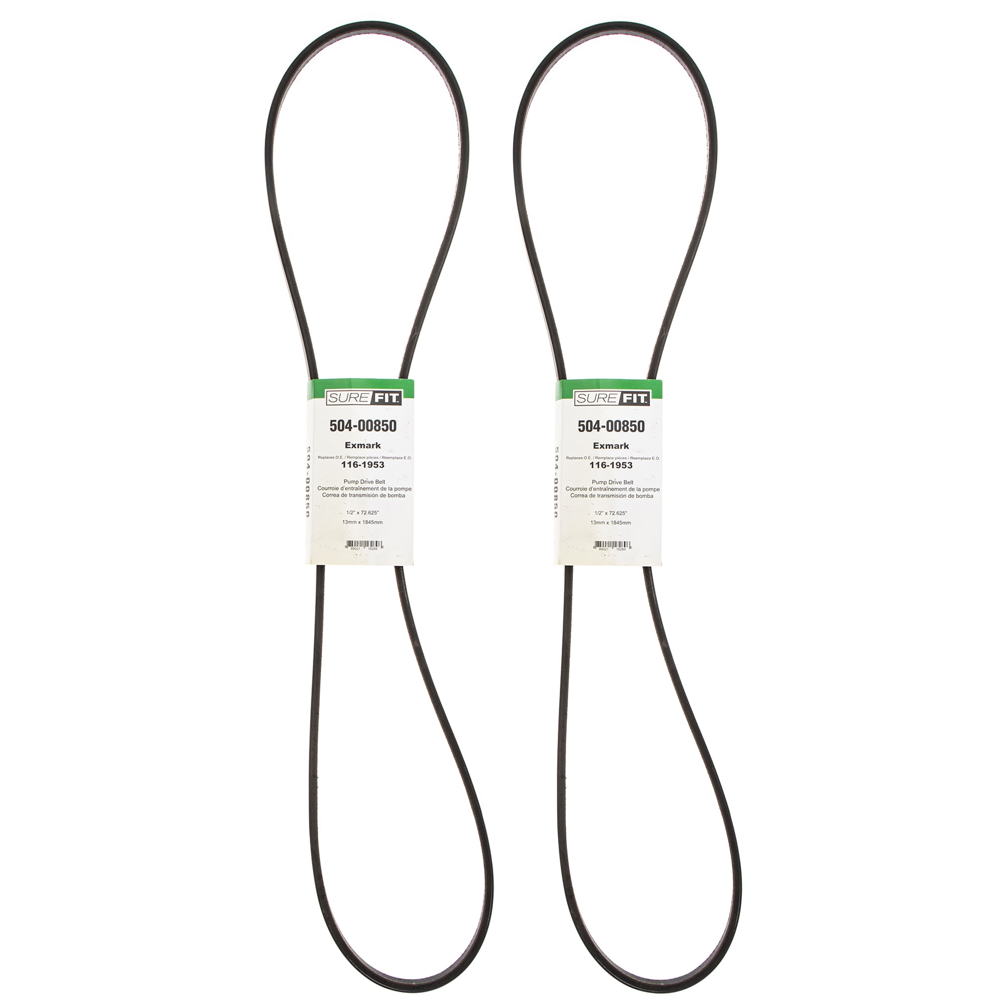 SureFit Pump Drive Belt 116-1953 Exmark Lazer Z AS Toro Z Master 3000 ...