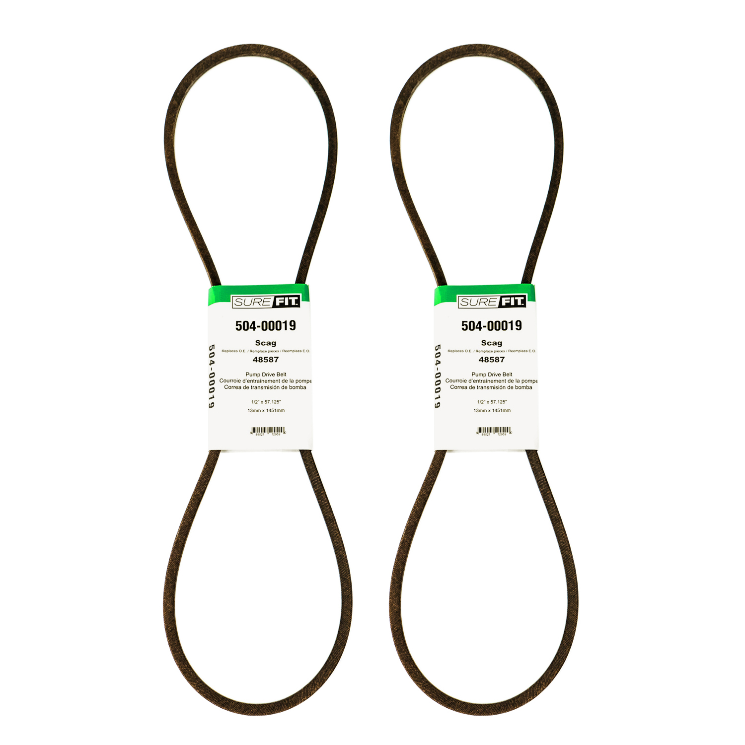 SureFit Pump Drive Belt Scag 4858736" 48" 52" 61" Hydro SWZ SWZ48 SWZ52 ...