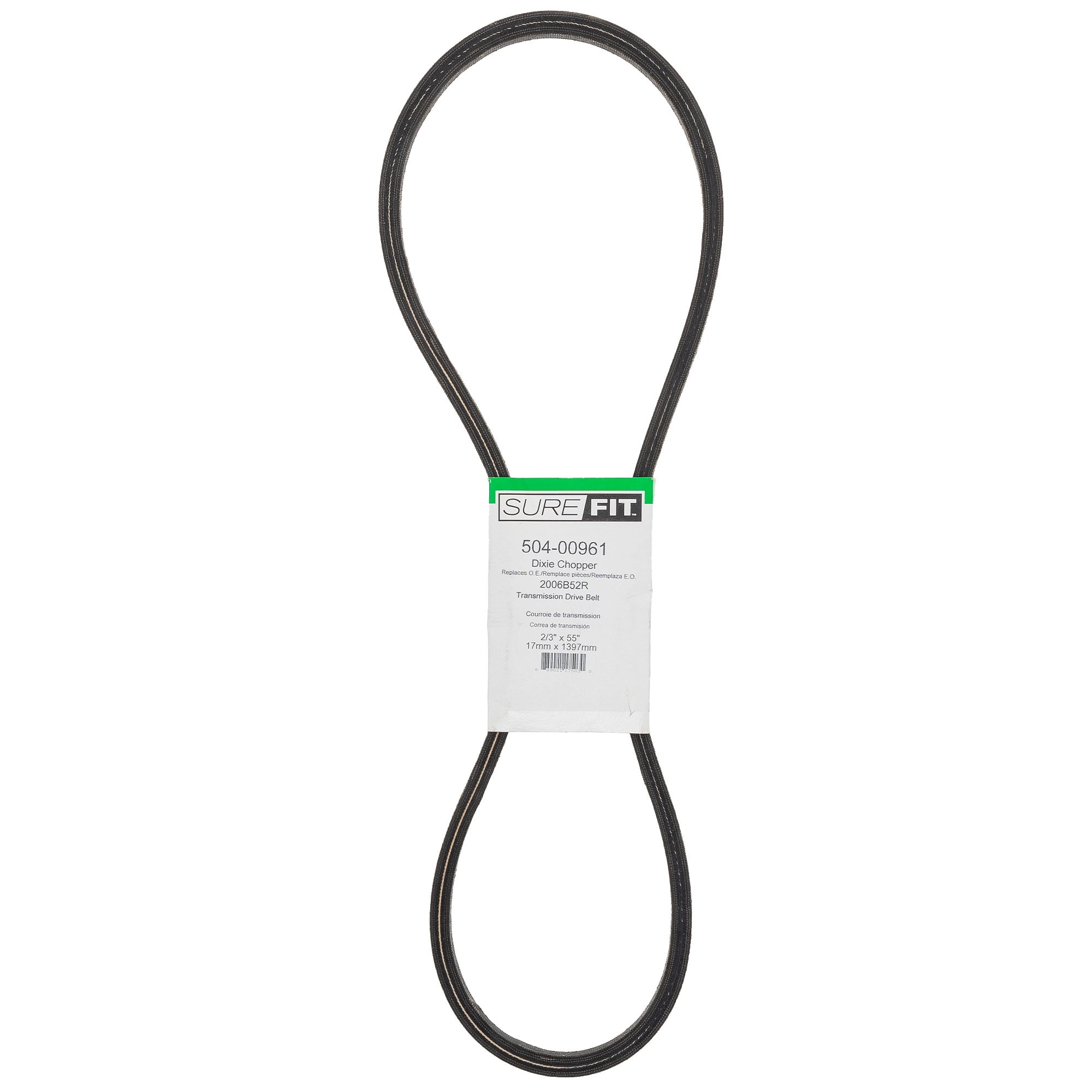 SureFit Transmission to Engine Drive Belt Dixie Chopper 2006B52R V ...