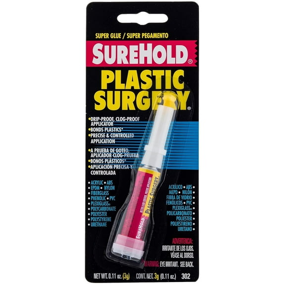 Surehold Plastic Surgery Super Glue, High Strength Liquid Glue for Plastics, 0.11 oz - Walmart.com