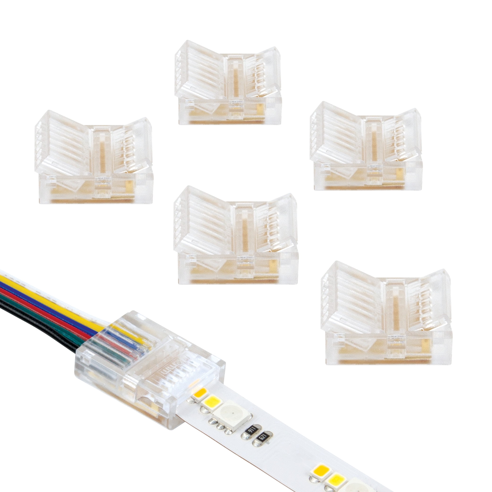 SureLock Pro 6 Pin RGB+WW LED Strip Light Tape to Wire Connector ...