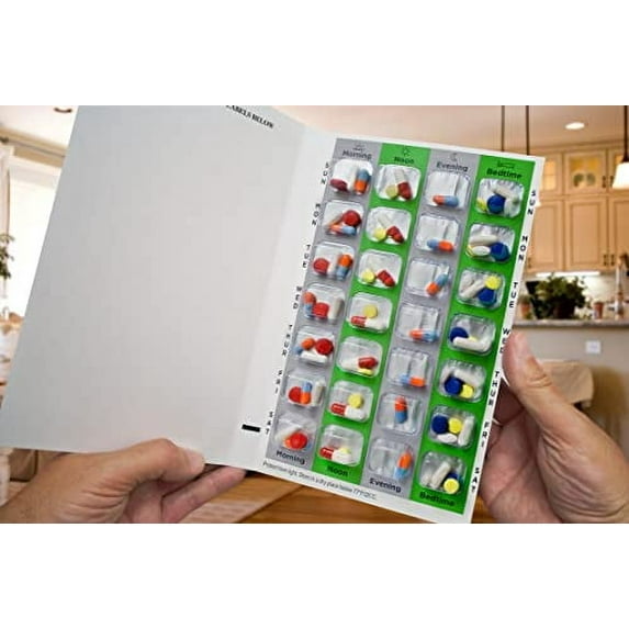 SureMed 7-Day, 4-Pass (4-doses per day) Multi-Med Disposable Blister ...