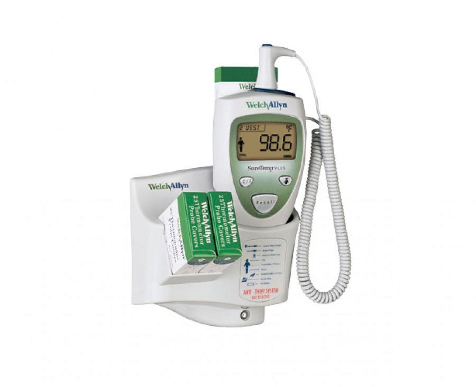 SureTemp Plus 690 Electronic Thermometer with Wall Mount, 9 ft Cord ...