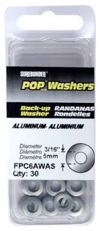 Surebonder 30 Pack Aluminum Back Up Plate For 3/16" Diameter Rivet ...