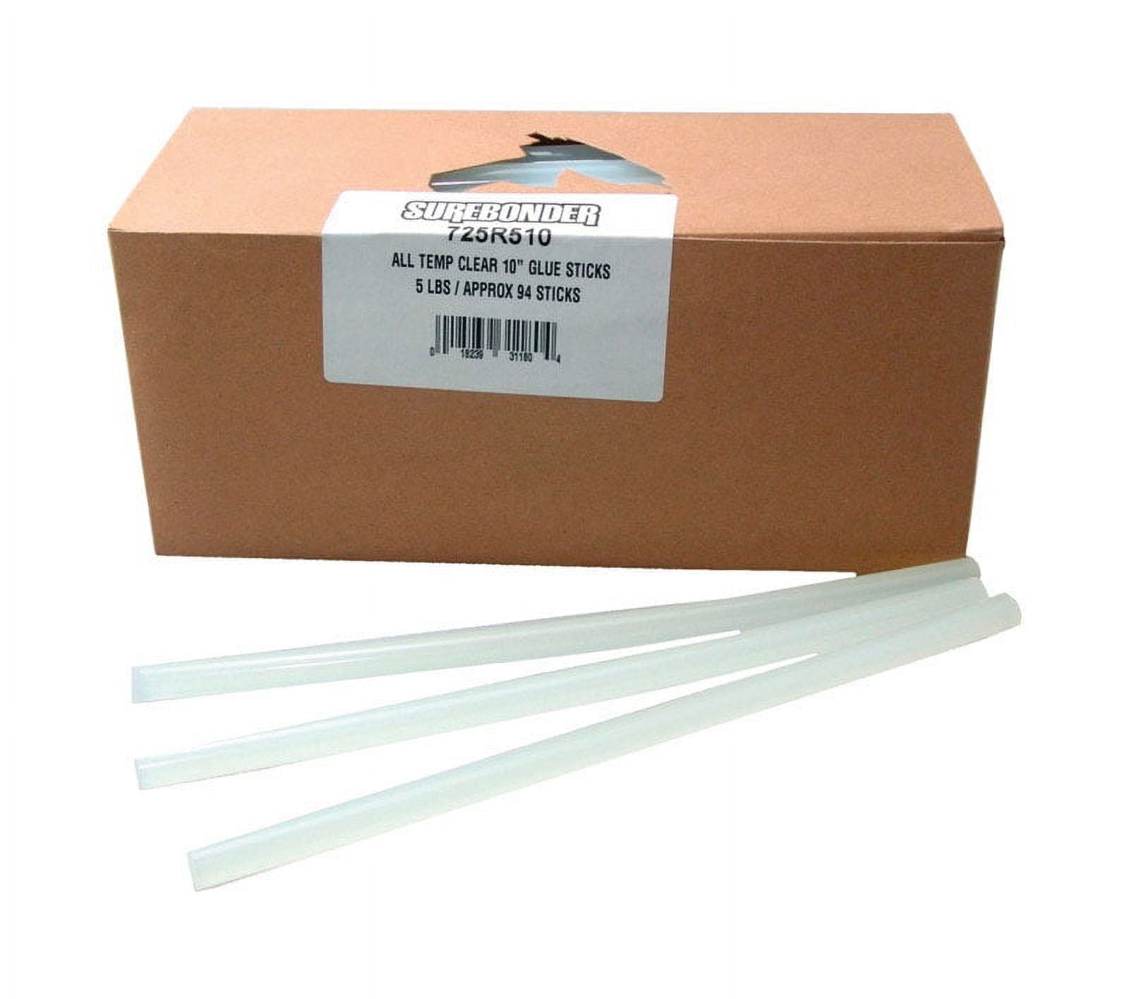 "Surebonder 725R510 Regular Bulk Long 10"" Clear Hot Glue Sticks - 5 lb ...