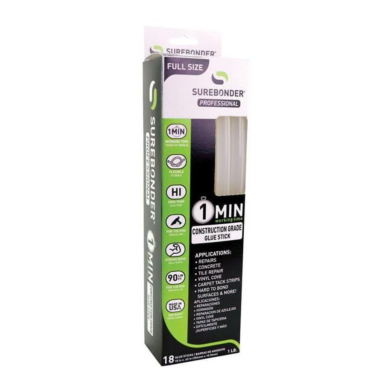 Surebonder Construction Grade Glue Stick - Clear - Pack of 18 - Walmart.com