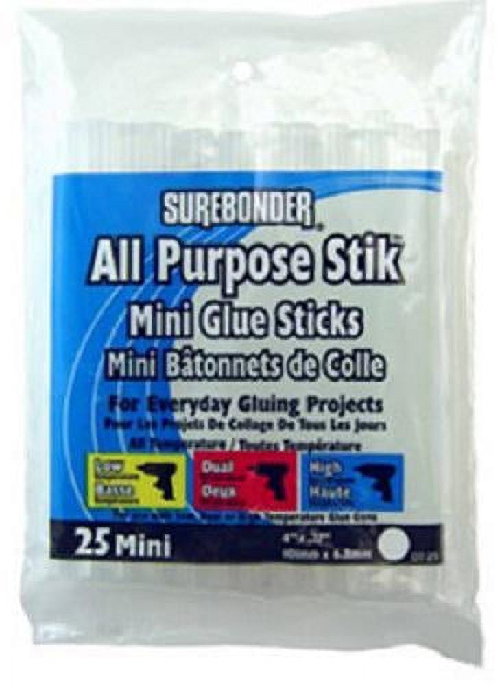 Surebonder DT-25 All Purpose Mini Glue Stick, Clear, 0.28