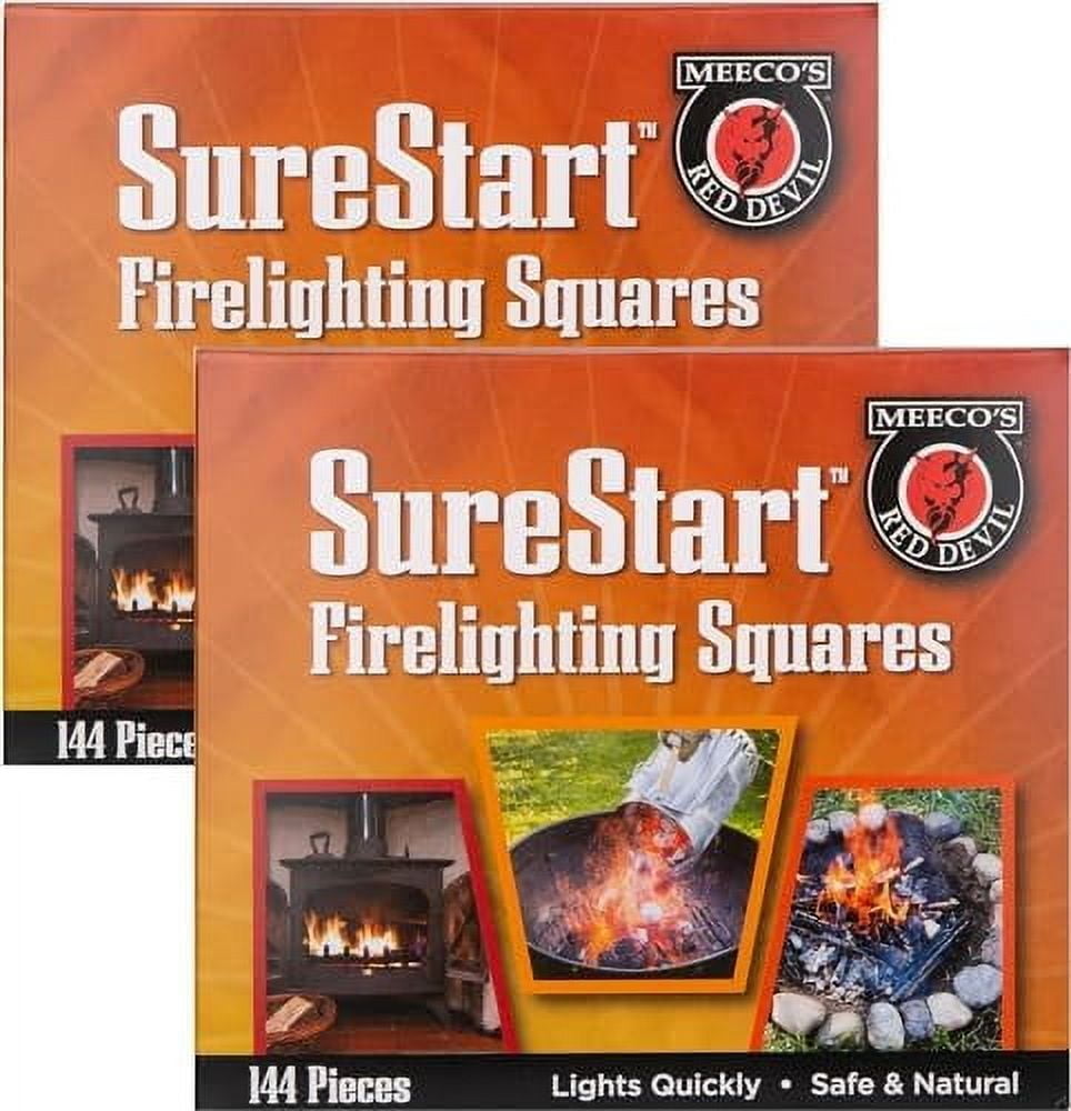 Surestart® Firelighting Squares Pack of 144 - Quick Lighting for Indoor ...
