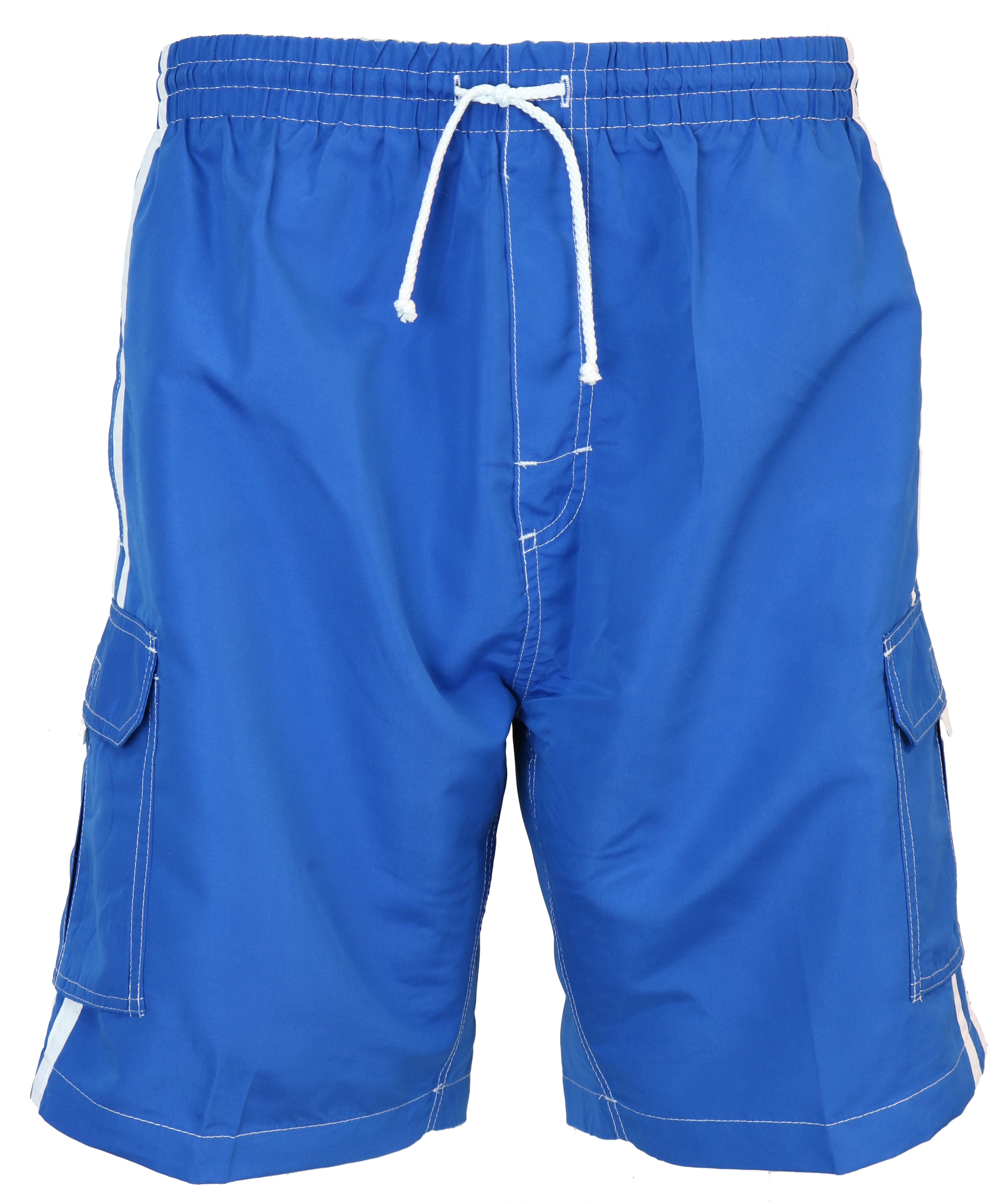 Surf Ave. Men's Classic Long Swim Trunks No Grommets with Stripes and ...