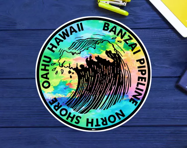 Surf Banzai Pipeline Hawaii Sticker Decal Oahu Surfing North Shore ...