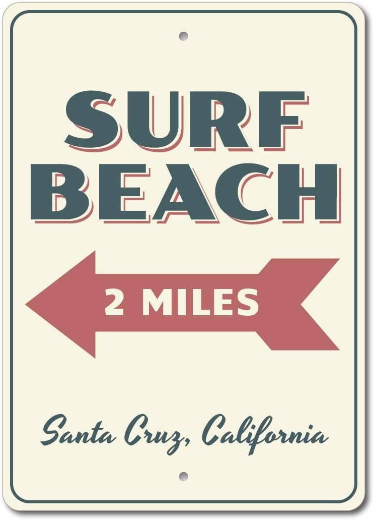 Surf Beach Sign Beach Arrow Sign Favorite Beach Gift Christmas props ...