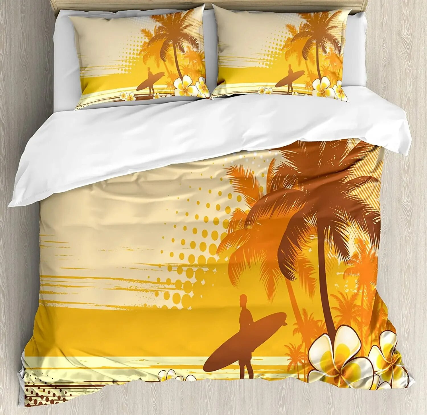 Surf Bedding Set For Bedroom Bed Home Hippie Classic Old Bus with ...