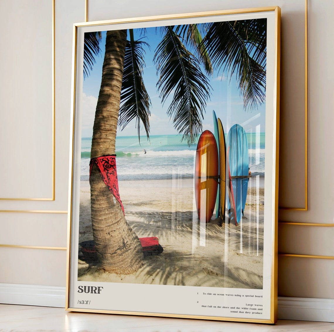 Surf Board Print, Surf Wall Art, Surf Definition Art Print, Coastal ...