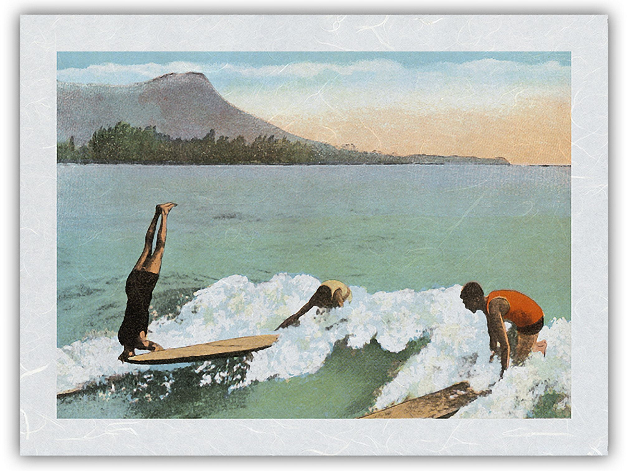 Surf Board Riding - Hawaiians Surfers - Honolulu Hawai’i - Vintage ...
