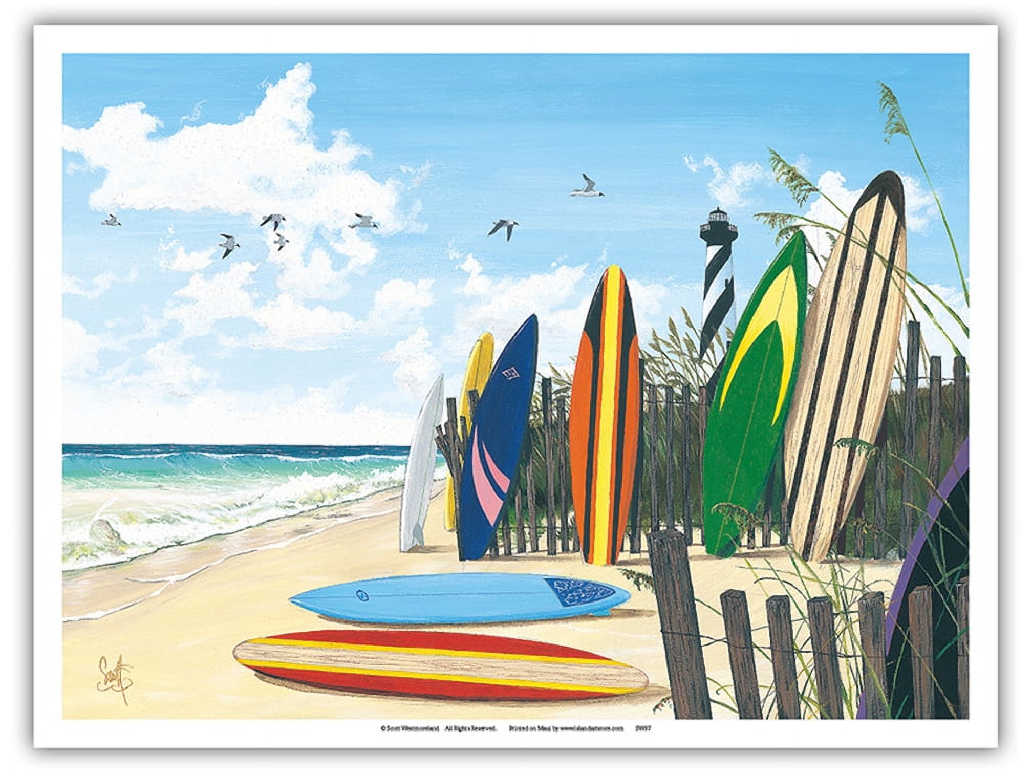Surf Boards - From an Original Color Painting by Scott Westmoreland ...