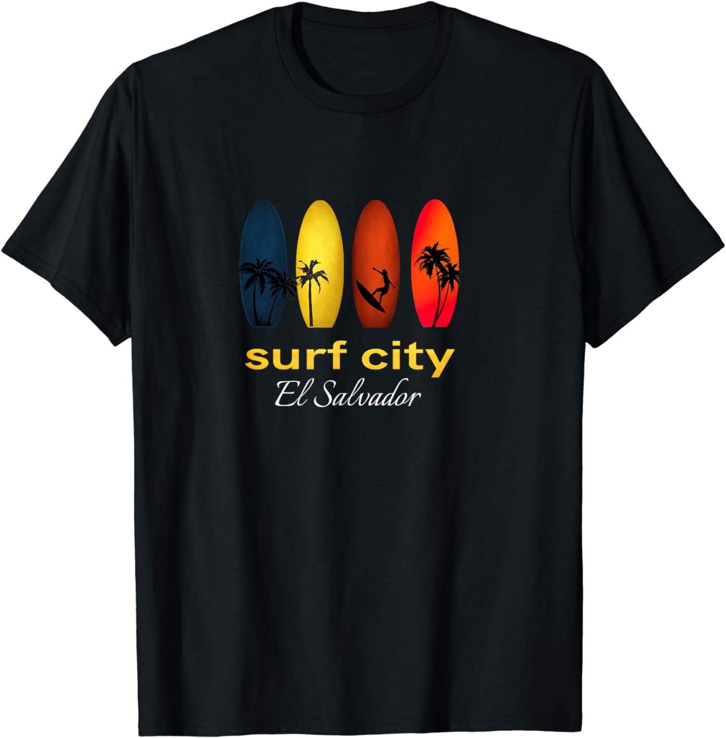 Surf City El Salvador El Sunzal SV Sivar Salvadorian playas T-Shirt ...