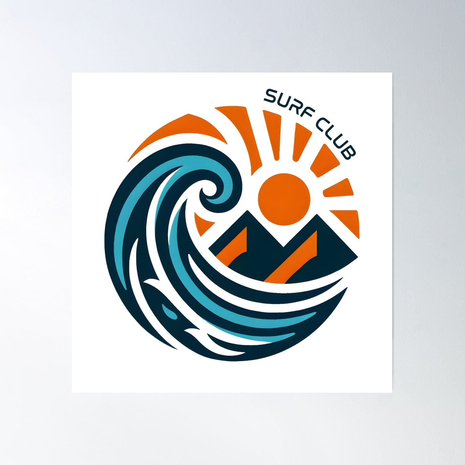 Surf Club Extreme Poster Wall Art, Modern Wall Decor, 24x24 UNFRAMED ...