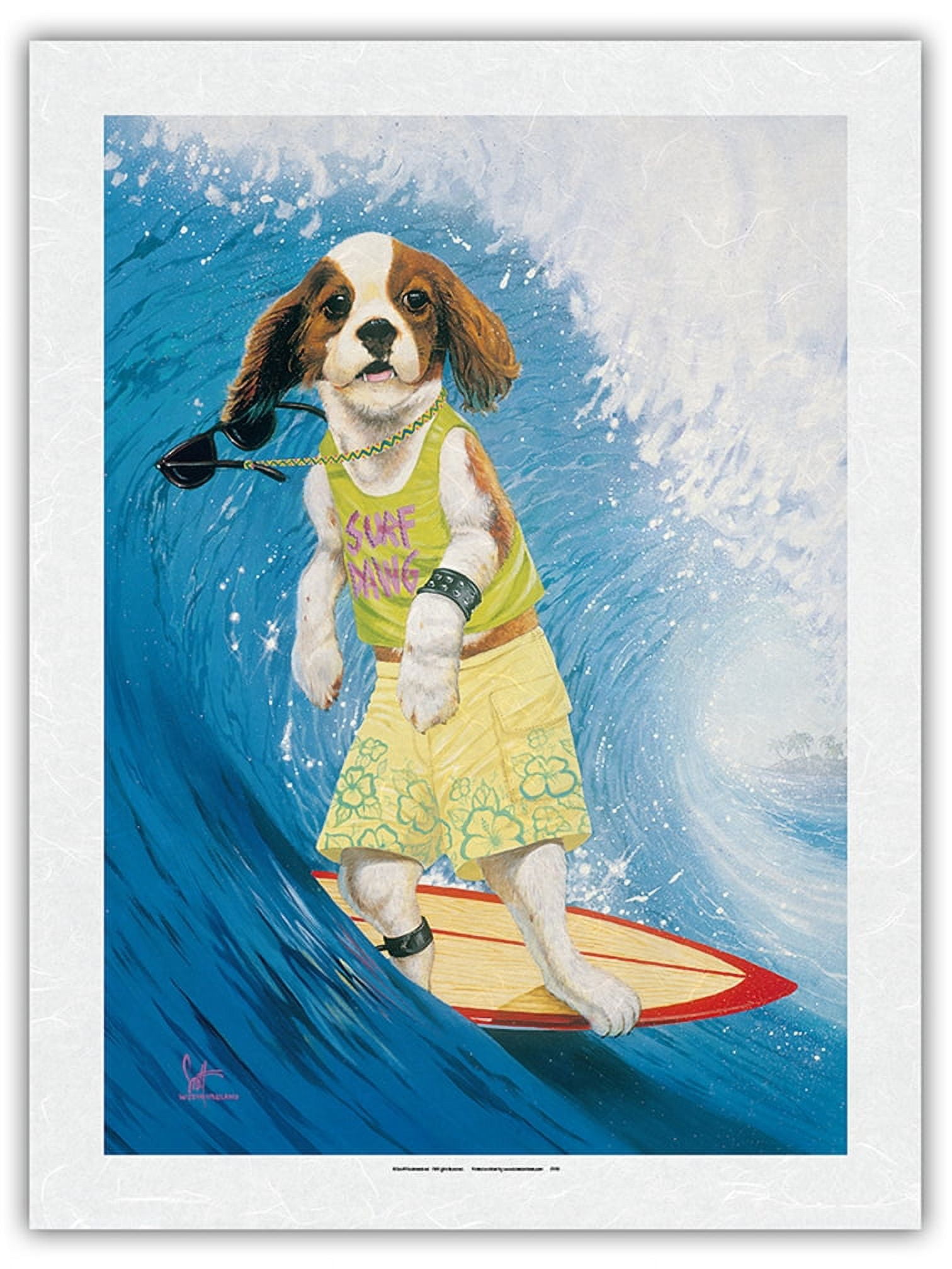 Surf Dawg - Surf Dogs - From an Original Color Painting by Scott ...