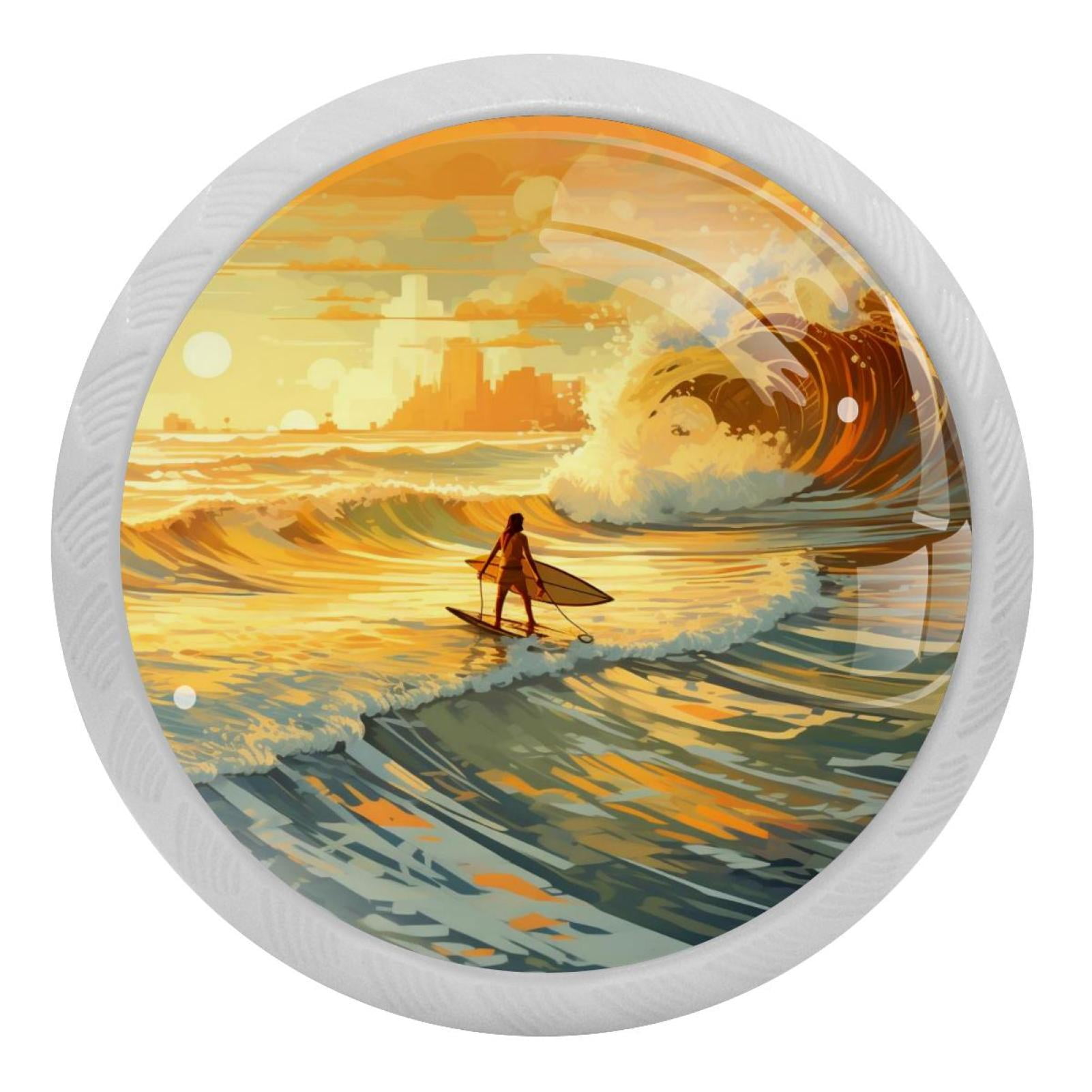 Surf Fluorescent Drawer Pulls with Screws: Round 4-Pack, Glow-in-the ...