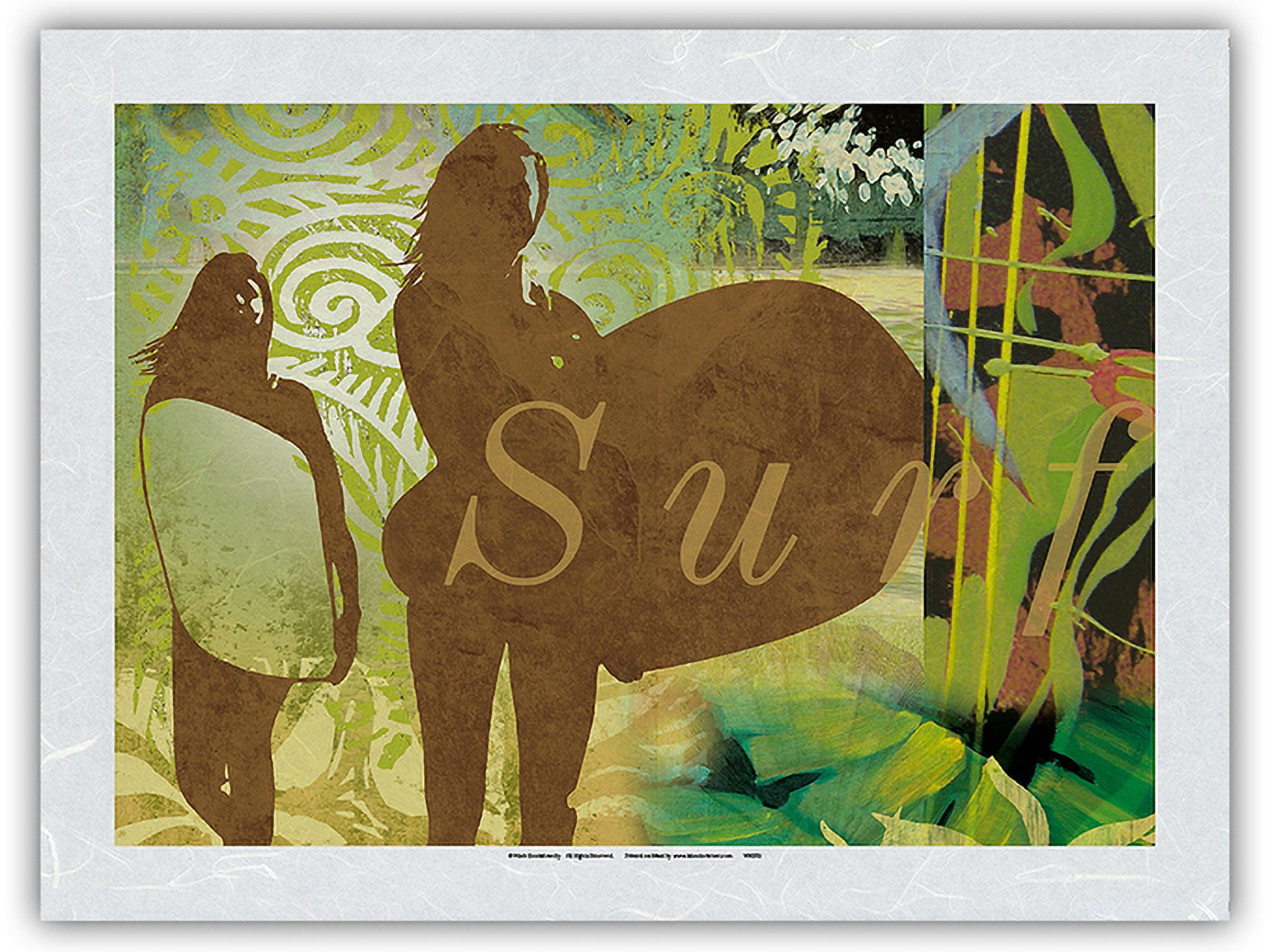 Surf - Girls With Surfboards - Original Collage Art by Wade Koniakowsky ...
