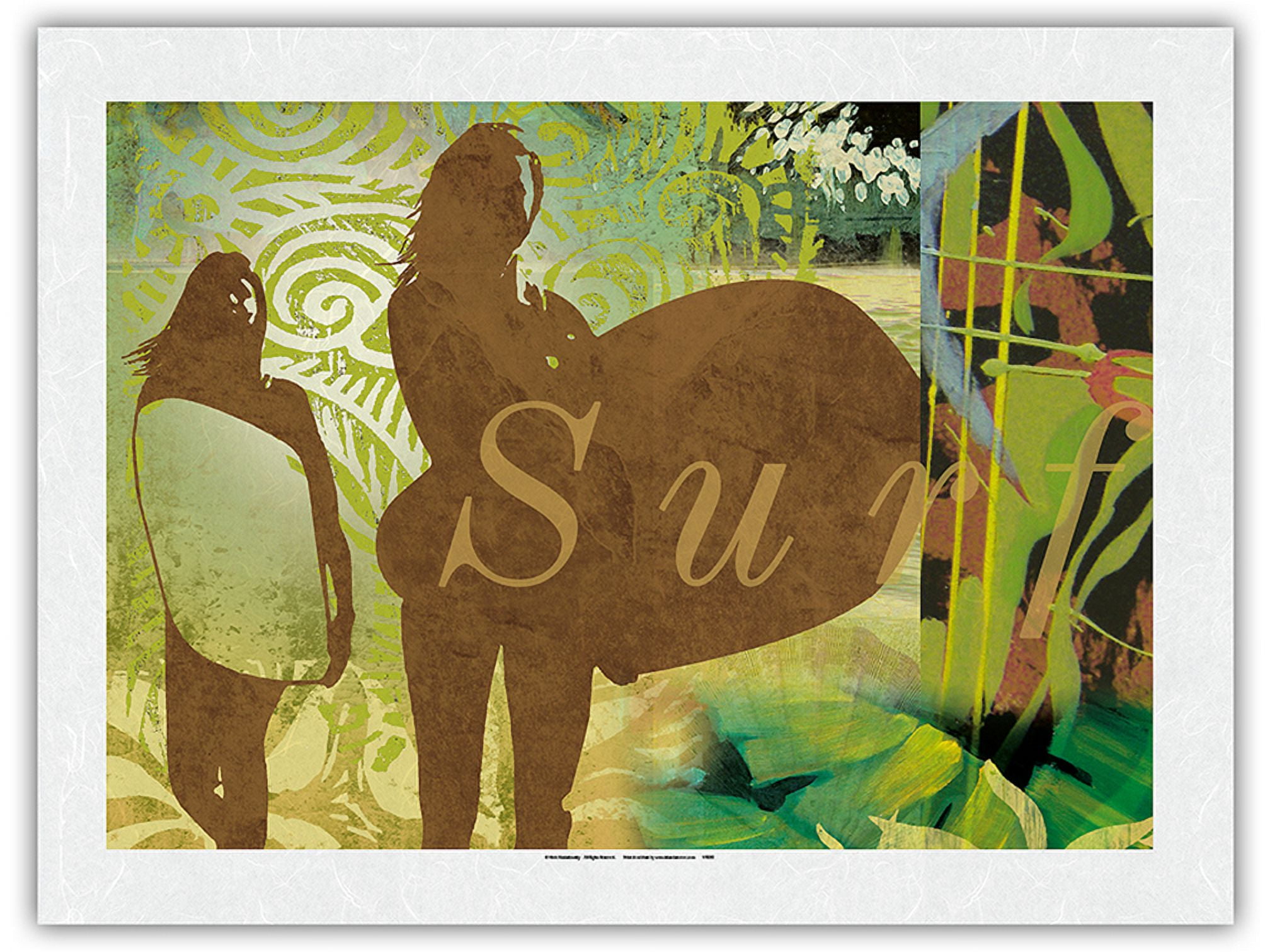 Surf - Girls With Surfboards - Original Collage Art by Wade Koniakowsky ...