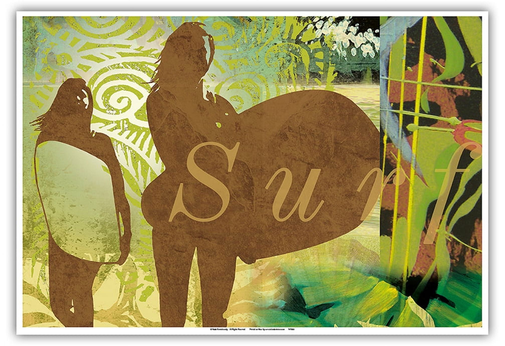 Surf - Girls With Surfboards - Original Collage Art by Wade Koniakowsky ...
