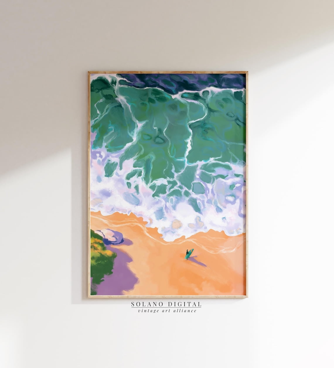 Surf Inspired Artwork Beach House Decor Minimalist Wall Art Ocean ...