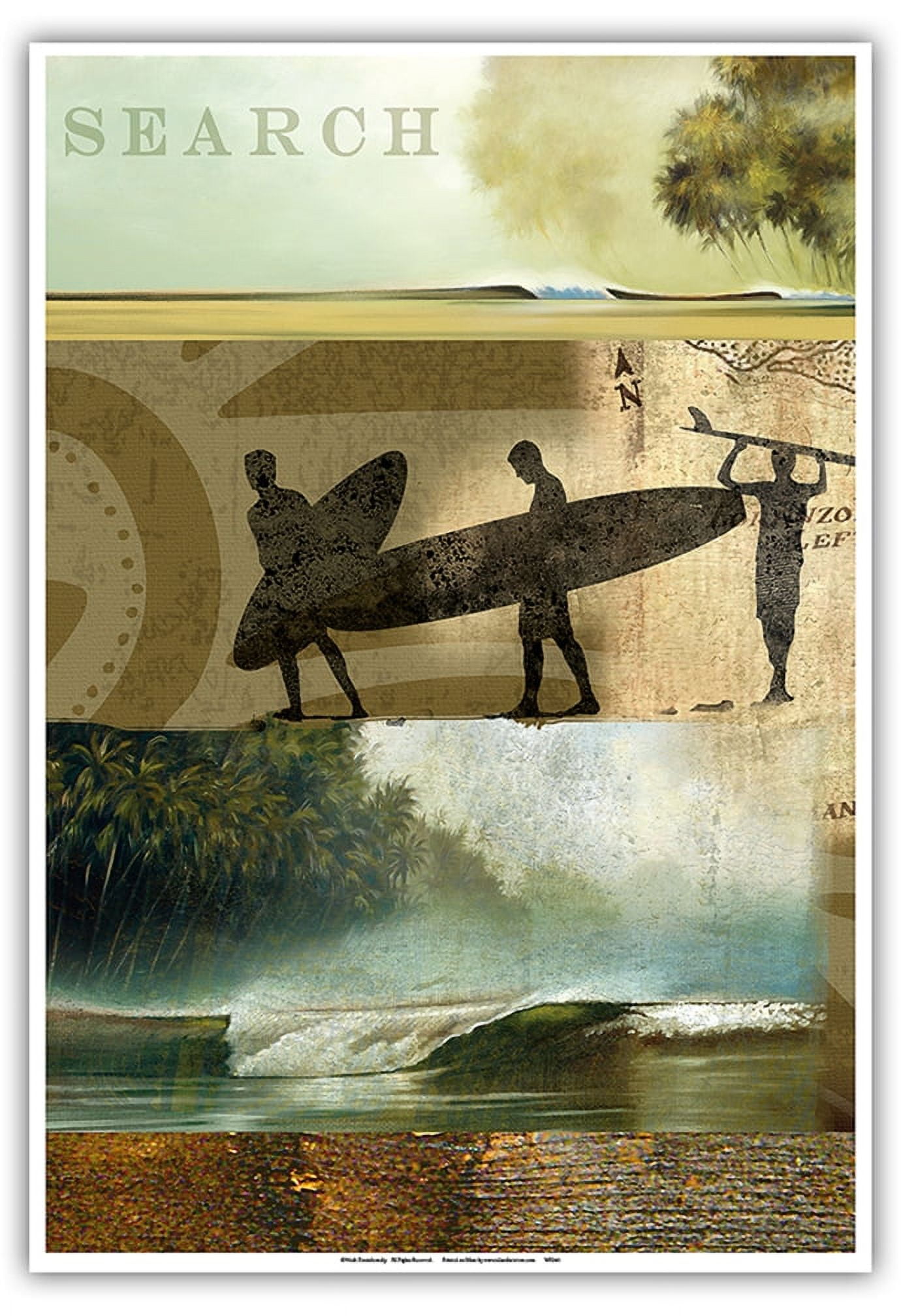 Surf Journal Entry 43 - Search for the Perfect Wave - Original Collage ...
