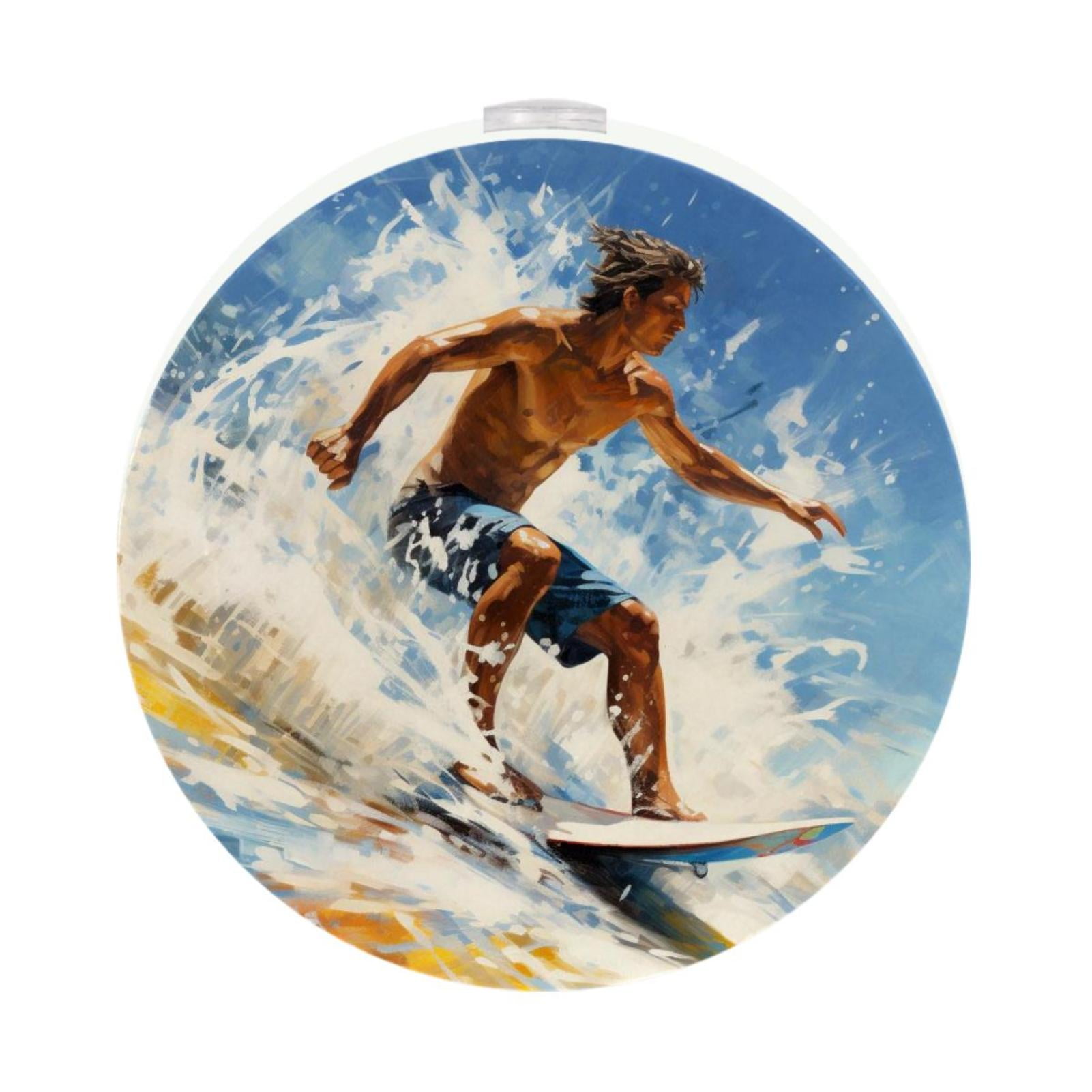 Surf LED Round Night Light (2PCS) – Energy Efficient Plug-in Lamp with ...