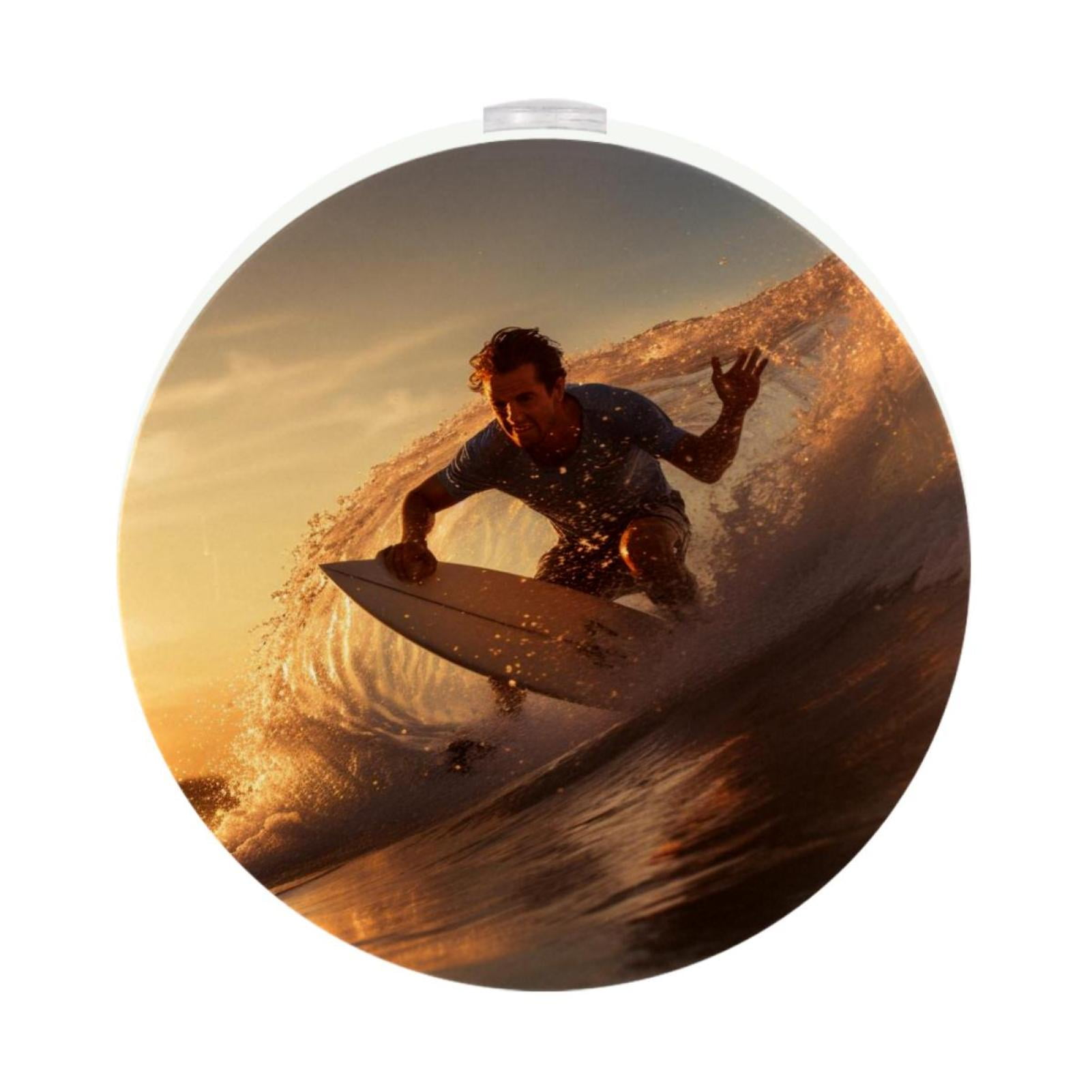 Surf LED Round Night Light - 2PCS, Plug-in Dusk-to-Dawn Sensor, Energy ...