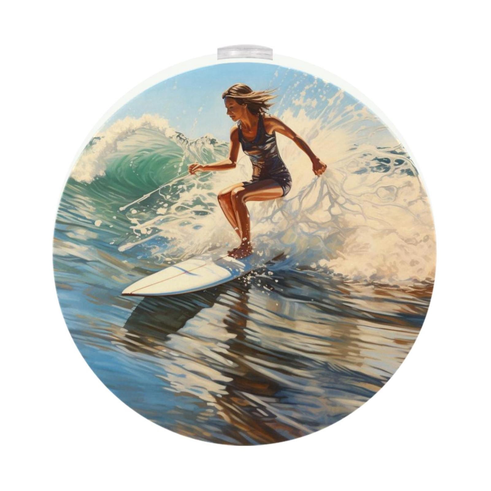 Surf LED Round Night Light - 2PCS, Plug-in Dusk-to-Dawn Sensor, Energy ...